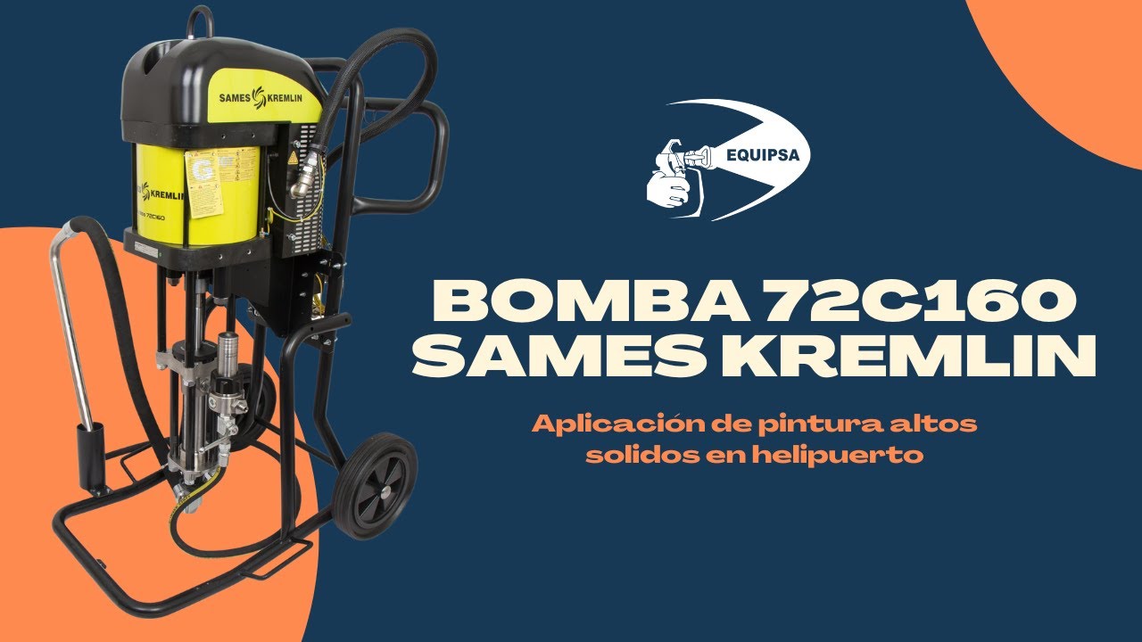 Aplicación De Pintura Altos Solidos En Helipuerto Bomba 72c160 Sames
