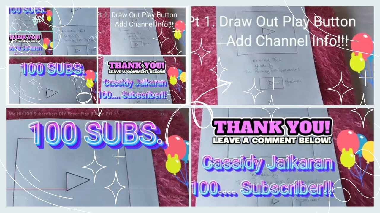 We Hit 100 Subscribers Diy Paper Play Button Pt1 Youtube
