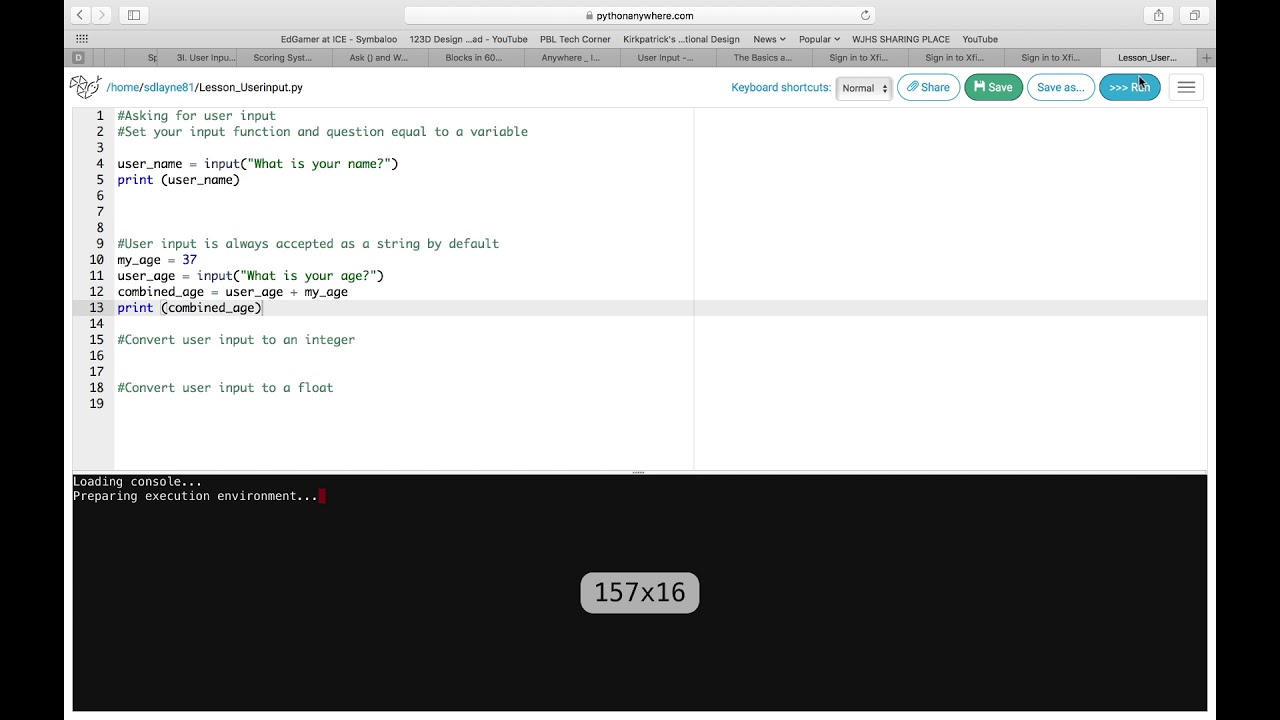 Pythonanywhere Input Youtube