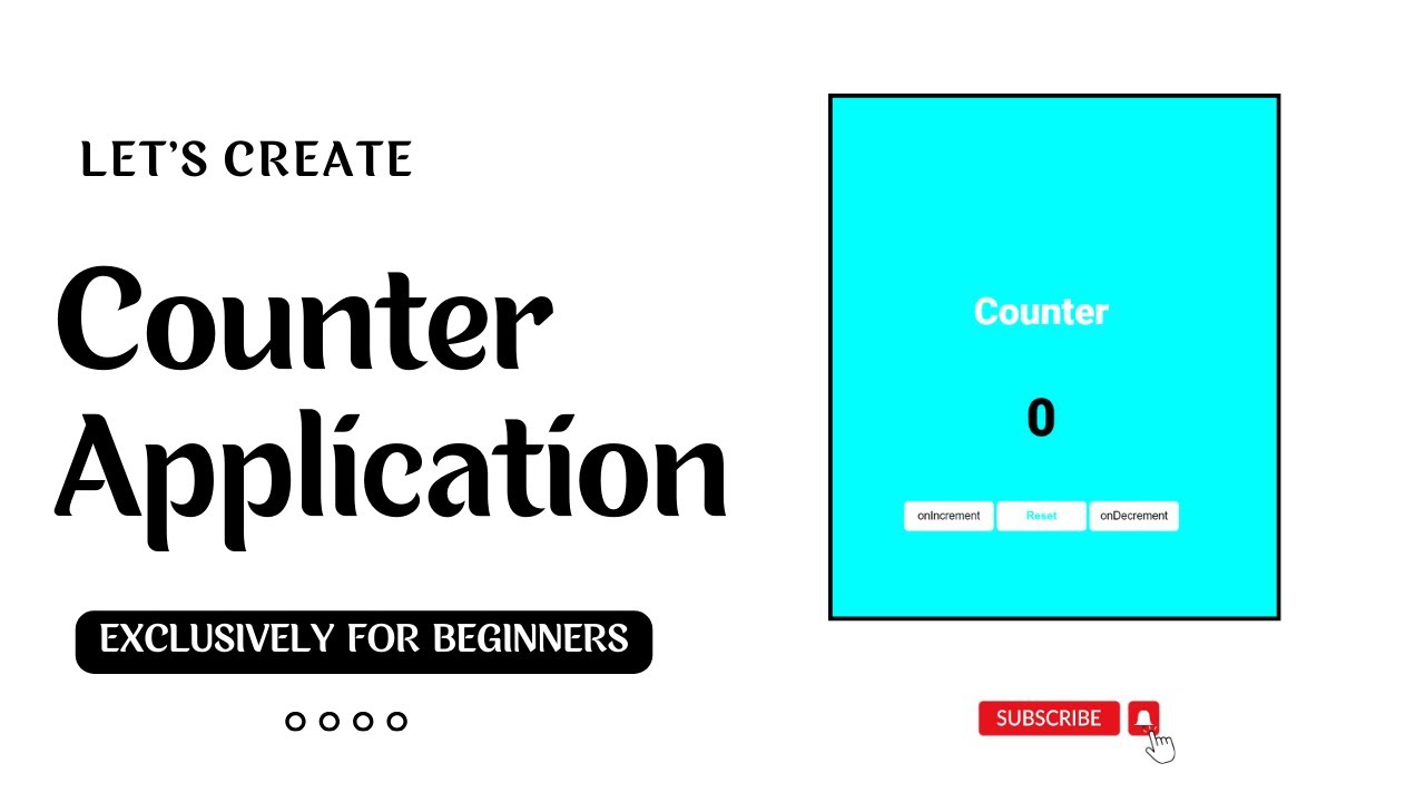 How To Create Counter Application Using Html Css Javascript