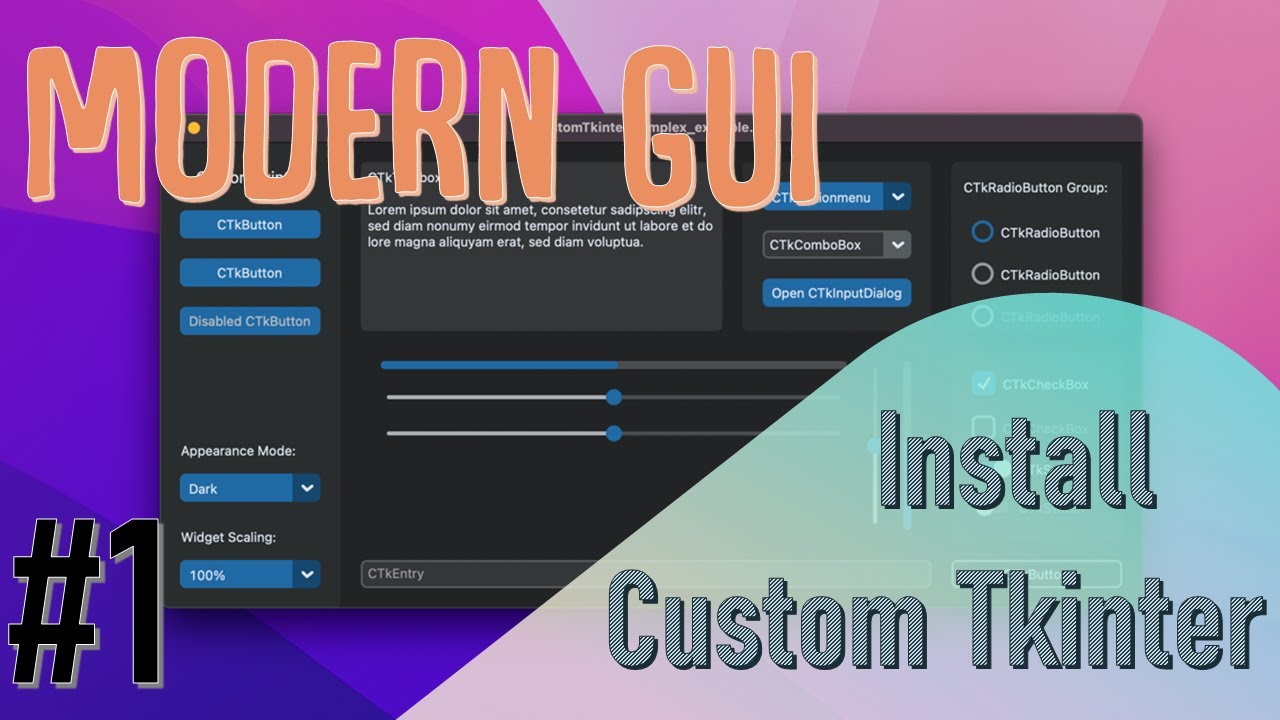Install Customtkinter And Create Window Python Customtkinter Modern
