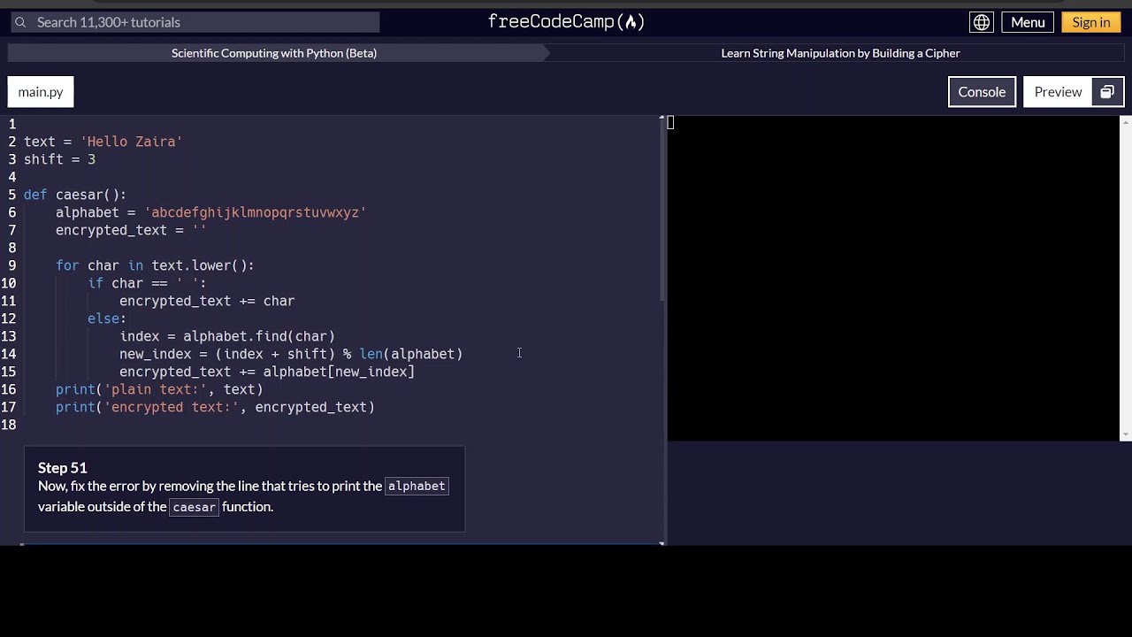 Learn String Manipulation By Building A Cipher Steps 51 To 60 Youtube