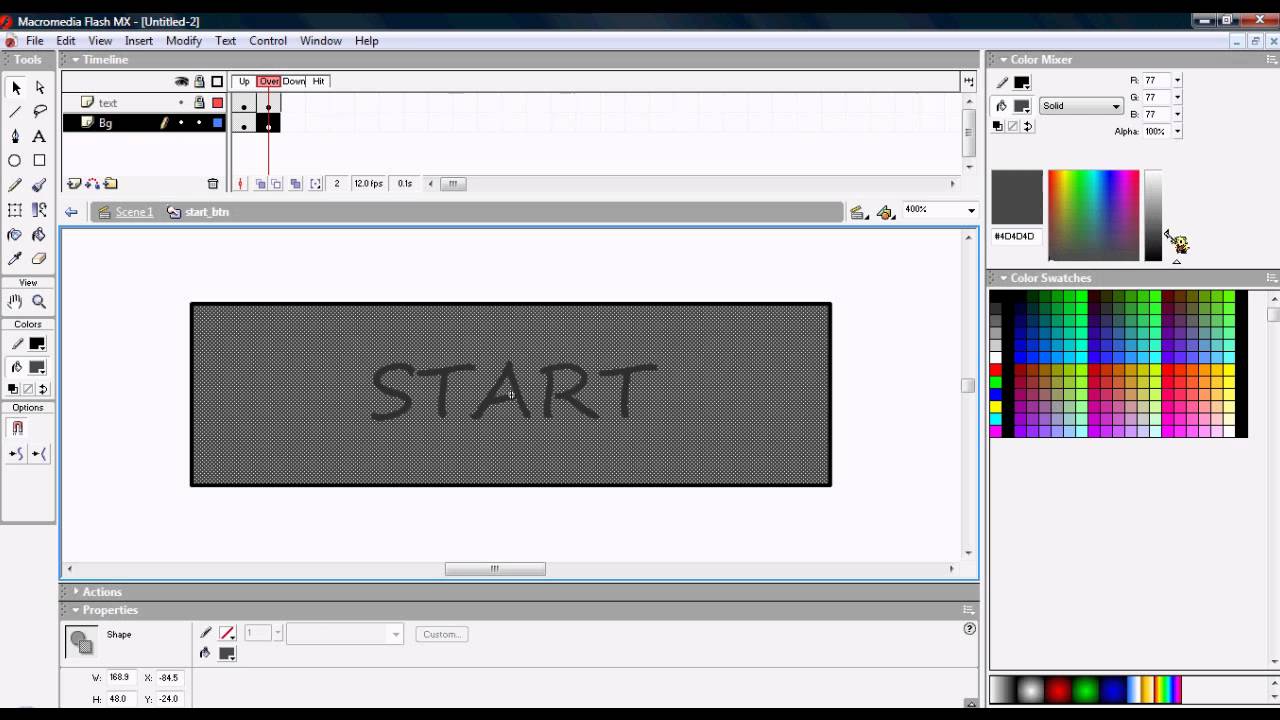 Flash Button Tutorial Part 1 Making A Button Youtube