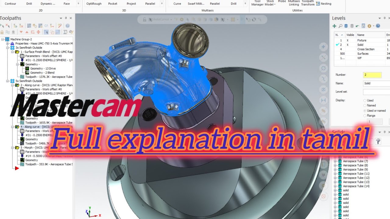 Mastercam Full Tutorial In One Video L Tamil Explanation Complete