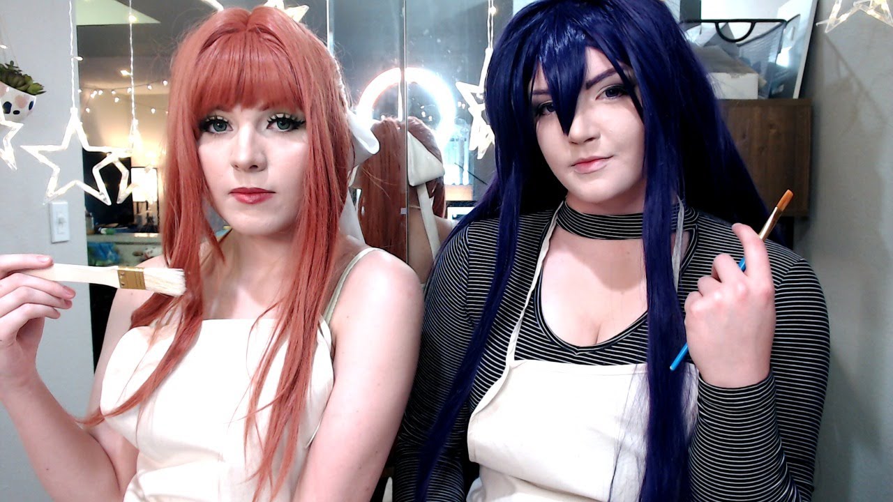 Yuri Monika Painting Stream Ddlc Cosplay Youtube