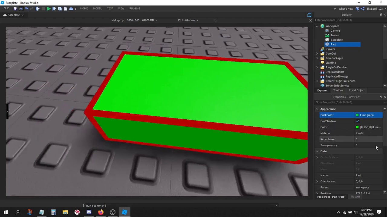 Properties Learn Roblox Studip Ep1 Youtube