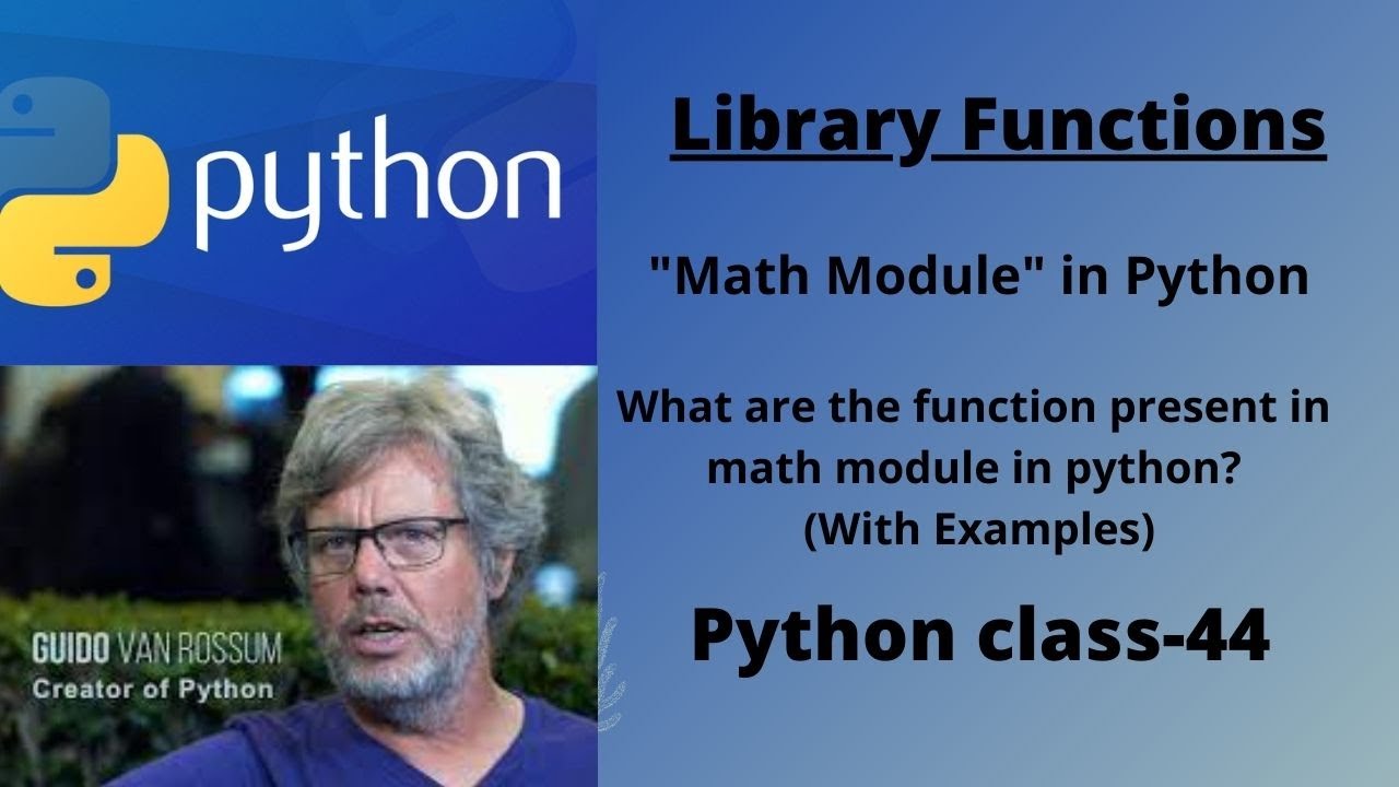 Math Module In Python Complete Python Math Module Tutorial With Example