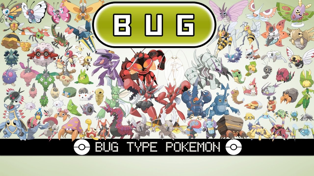 All Bug Type Pokémon Youtube