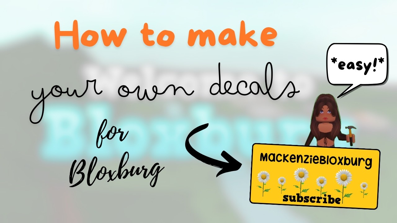 How To Make Decals For Bloxburg Easy Tutorial Roblox Youtube