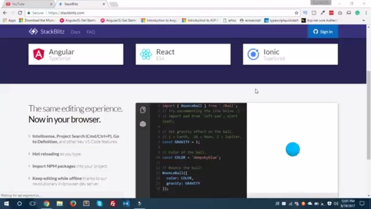 Stackblitz Online Vs Code Editor For Angular And React Introduction