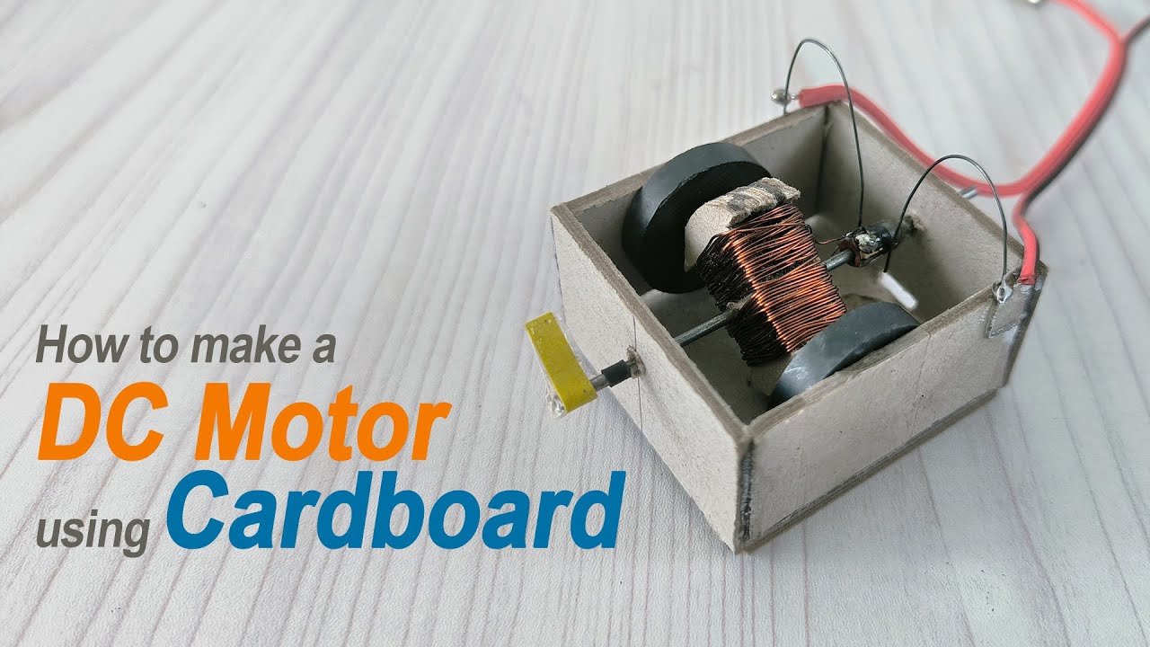 How To Make A Dc Motor Using Cardboard At Home Dcmotor Diyprojects