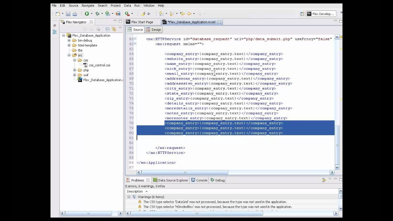Flex Flash Builder Mysql And Php Database Application Learn Flash