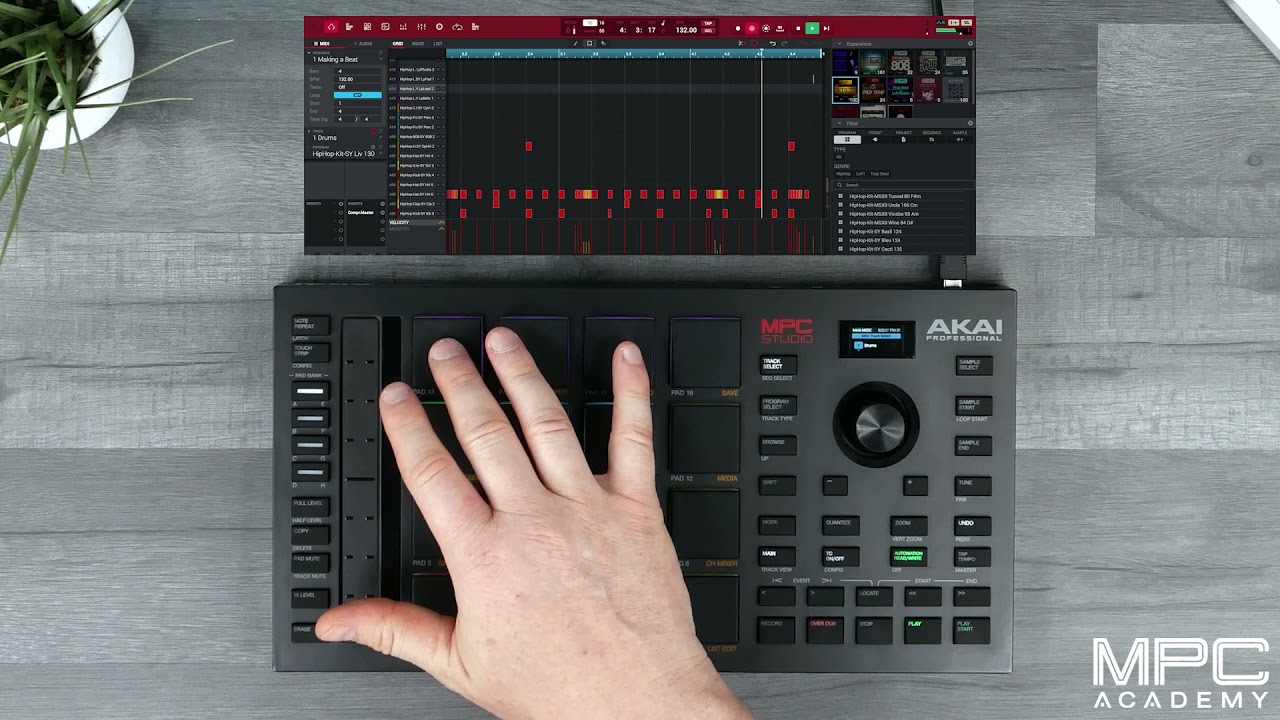 How To Make A Beat On Mpc Studio Youtube