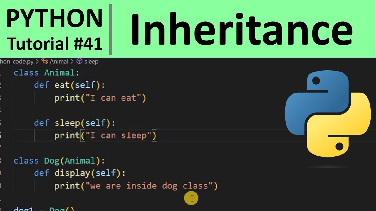 Python Tutorial 41 Inheritance In Python Programming For Beginners