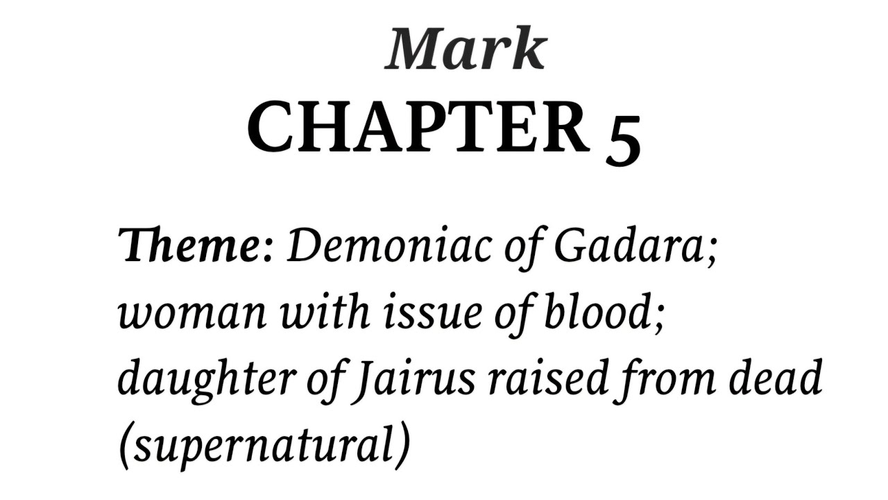 Mark Chapter 5 Bible Study Youtube