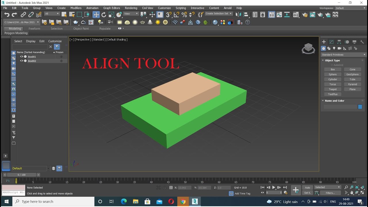 Align Tool In 3ds Max Youtube