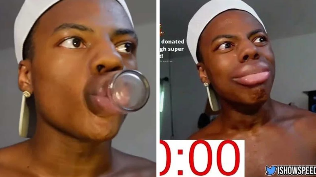 Ishowspeed Tries The Kylie Jenner Lip Challenge Youtube
