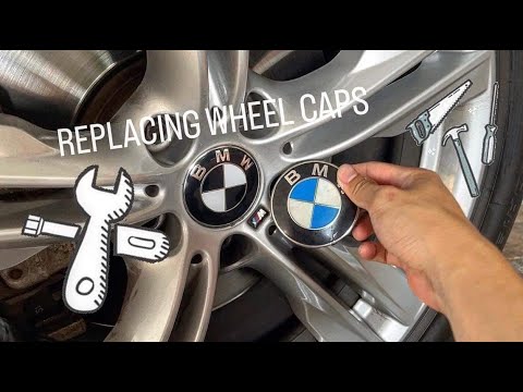 Replacing Original Bmw Wheel Caps To Black White Ones Youtube