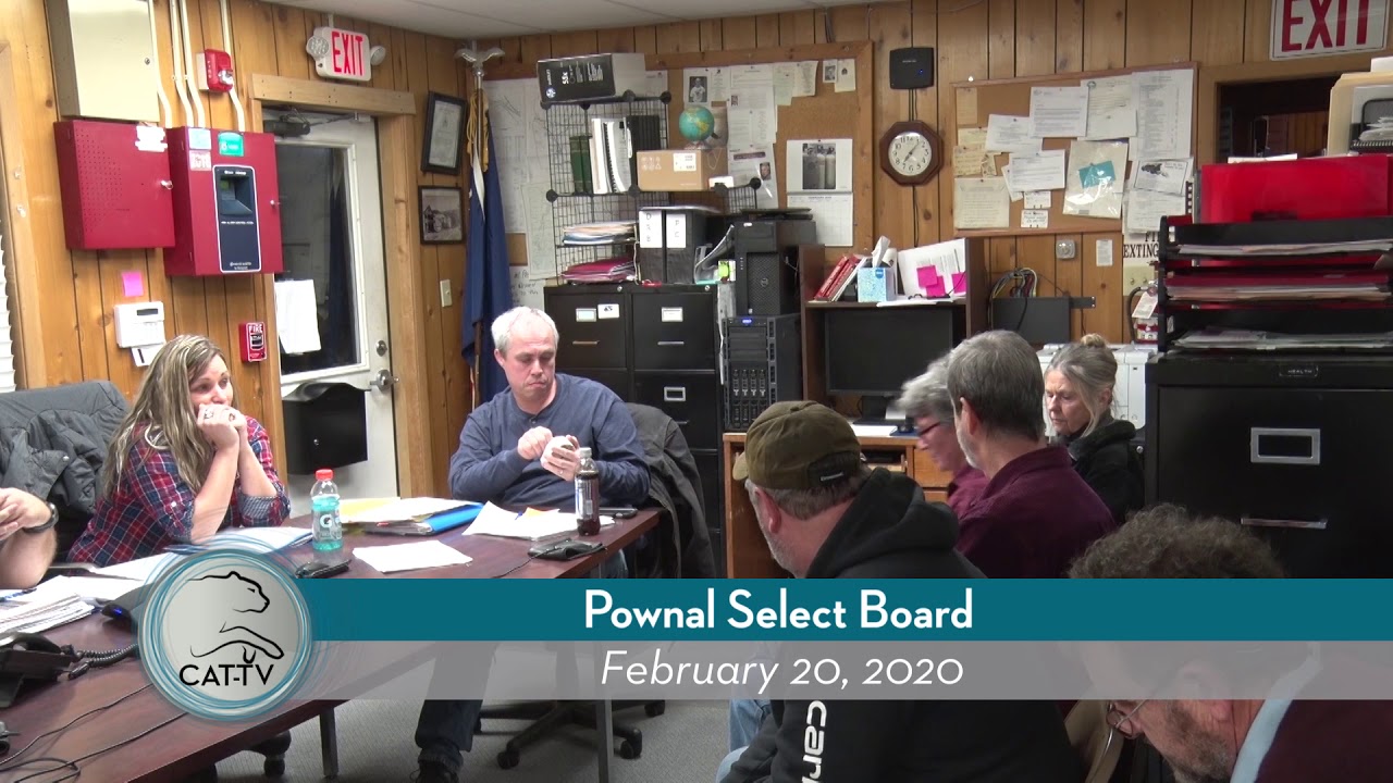 Pownal Select Board 02 20 20 Youtube