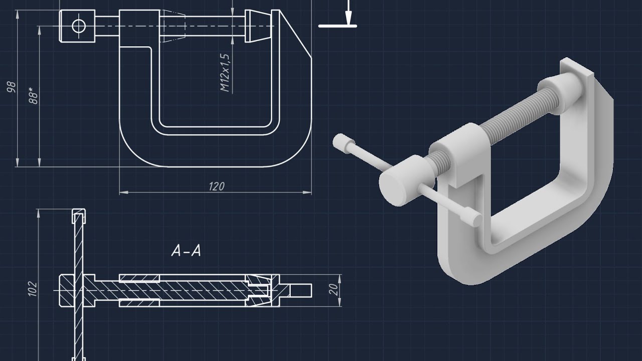 Clamp Cbpвђ 12082023вђ 007 00рџ ѕ Autodesk Inventor Assembly Design Tutorial