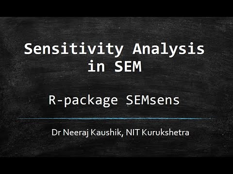 Sensitivity Analysis In Sem Using R Package Semsens Part 1 Youtube