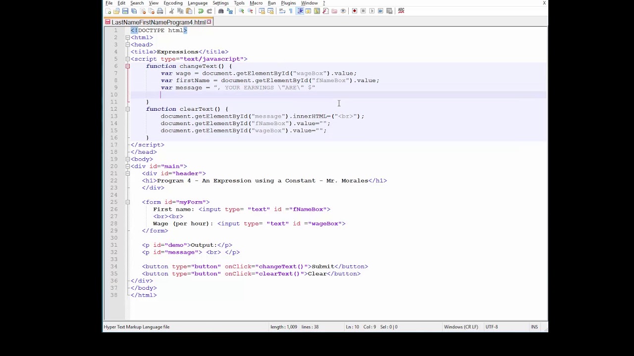 Javascript Expressions Continued Youtube