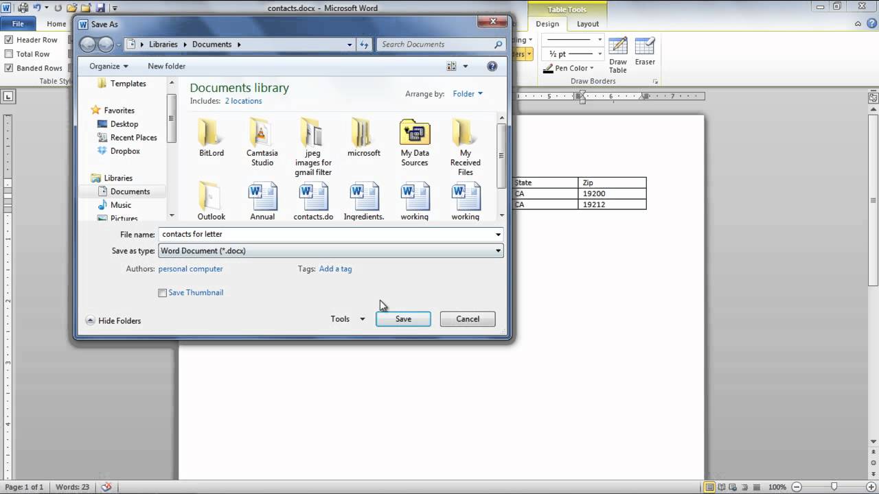 Opendatasource Word