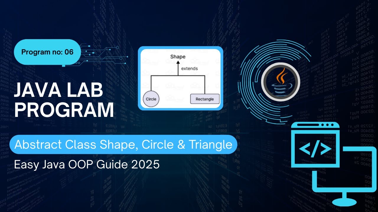 Vtu Java Lab Program 6 Abstract Class Shape Circle Triangle Easy