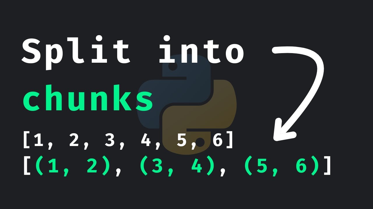 How To Split Any List Into Equally Sized Chunks Python Recipes Youtube