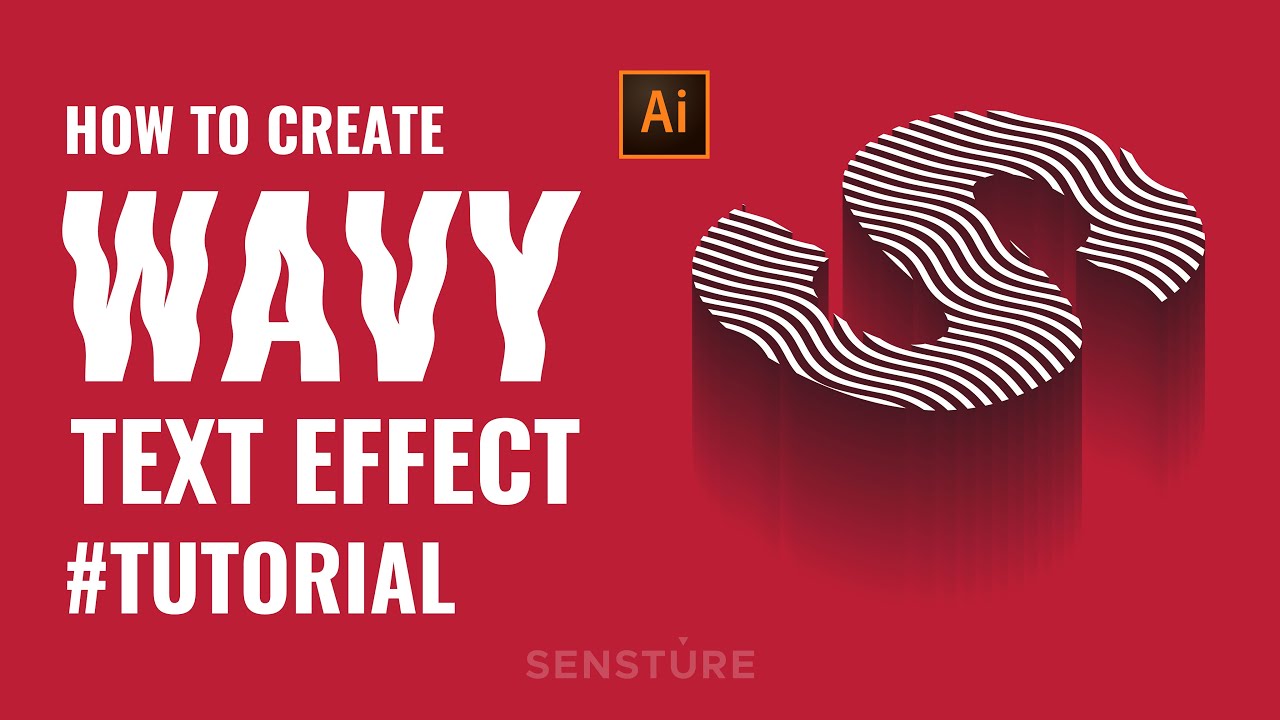 Adobe Illustrator Tutorial How To Create Wavy Blend Text Effect Youtube