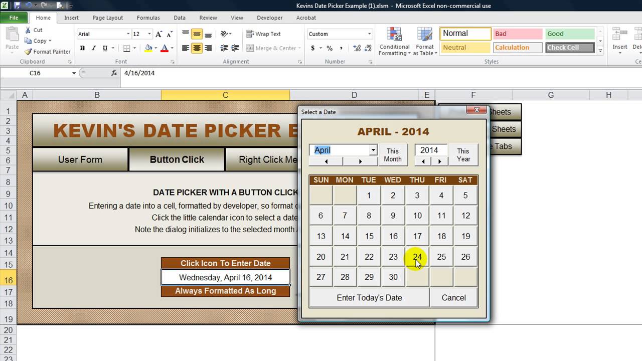 Sensational Info About Excel 2016 Vba Datepicker Boyair