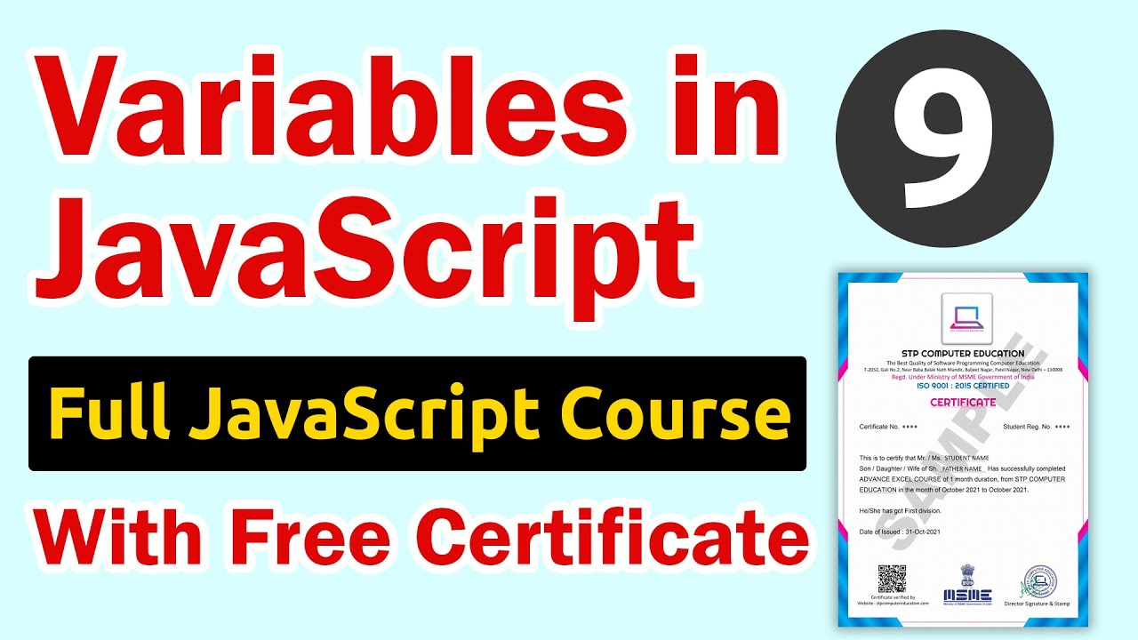 Variables In Javascript Youtube