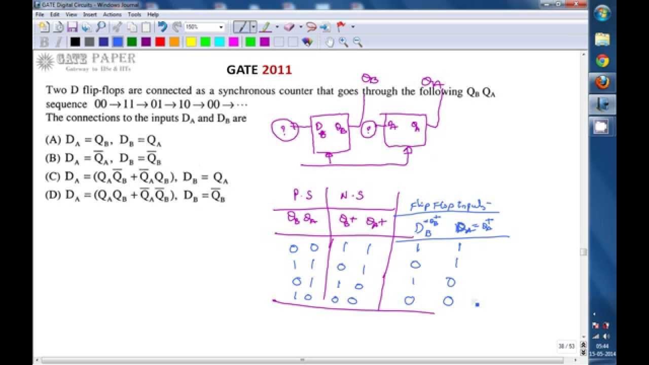 Gate 2011 Ece Design Of Sequential Circuit For Given Sequence Youtube