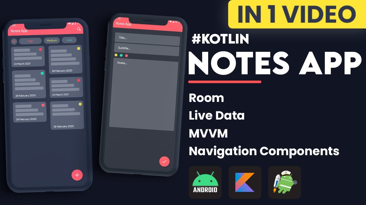 How To Make Notes App Using Android Studio Kotlin In Hindi Mvvm Live