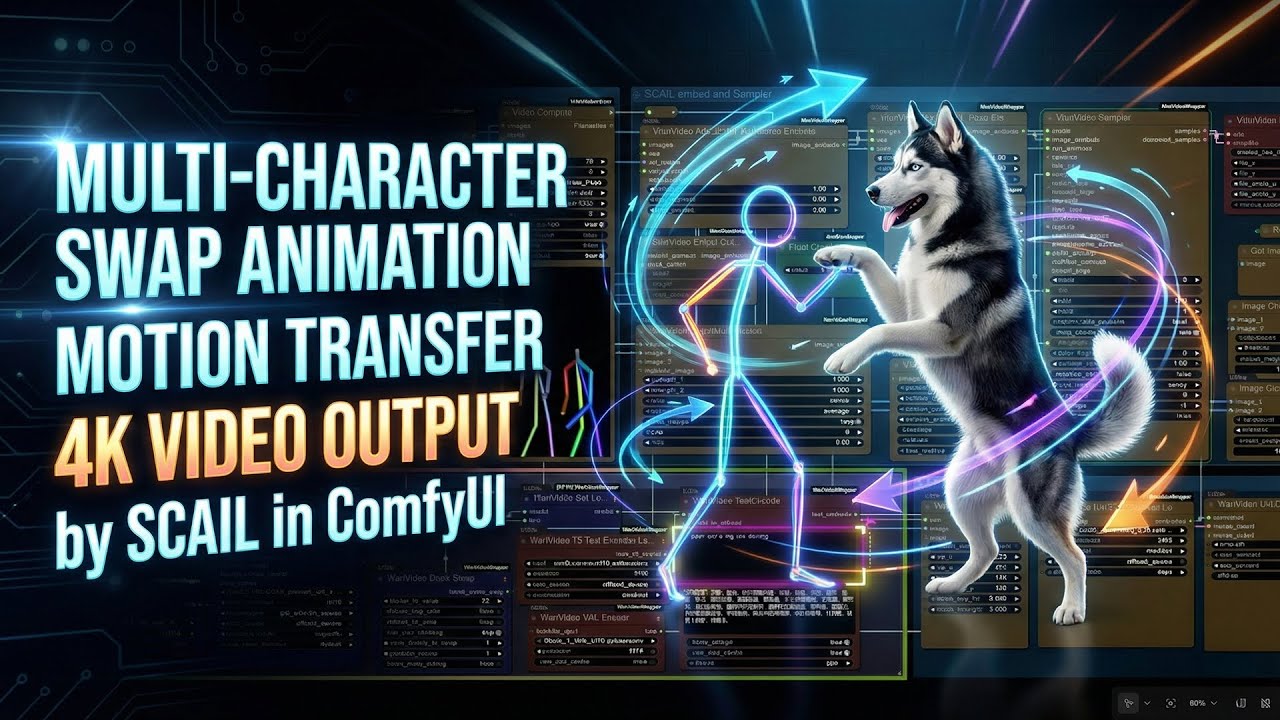 How To Multi Character Animation Motion Transfer By Wan Scail In