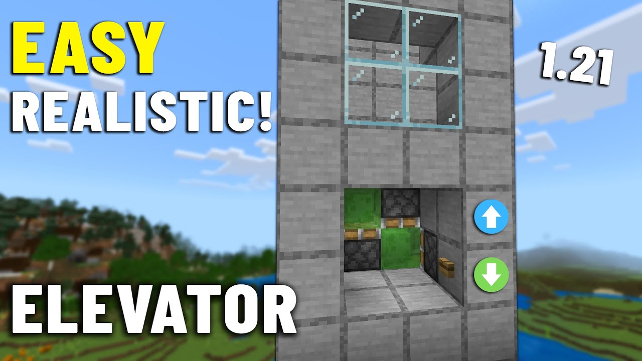 New Realistic Elevator In Minecraft Bedrock 1 21 Tutorial Youtube