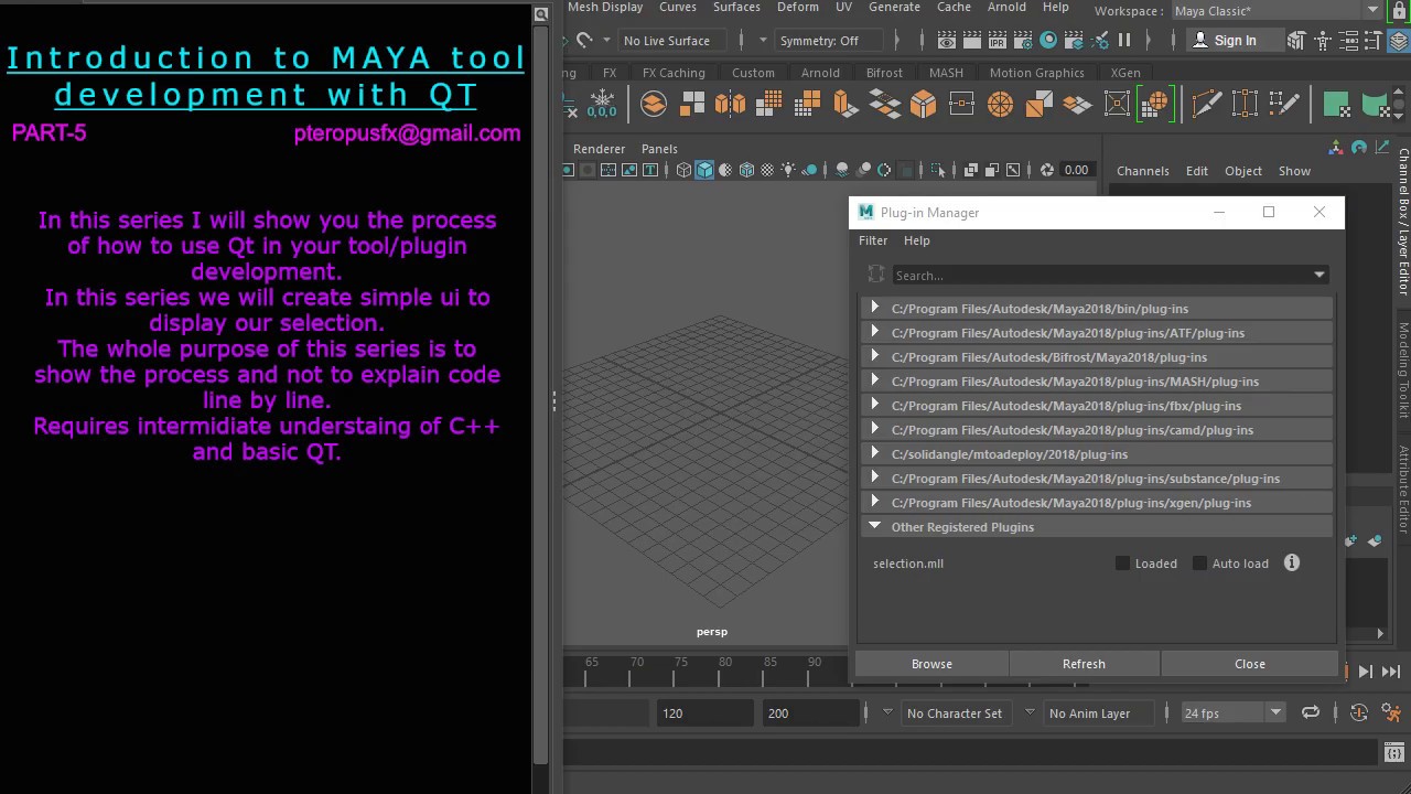 Part 05 Autodesk Maya Tool Plugin Development With Qt Youtube