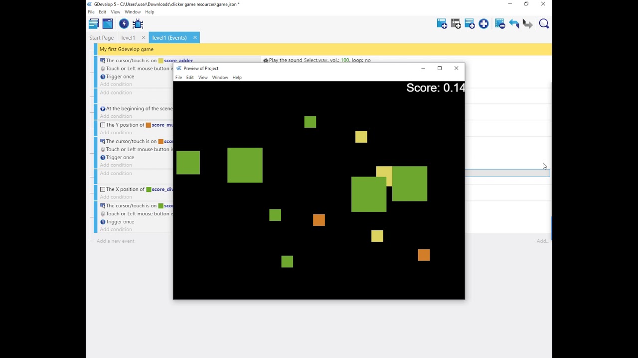 Gdevelop Tutorial 1 Part B Youtube