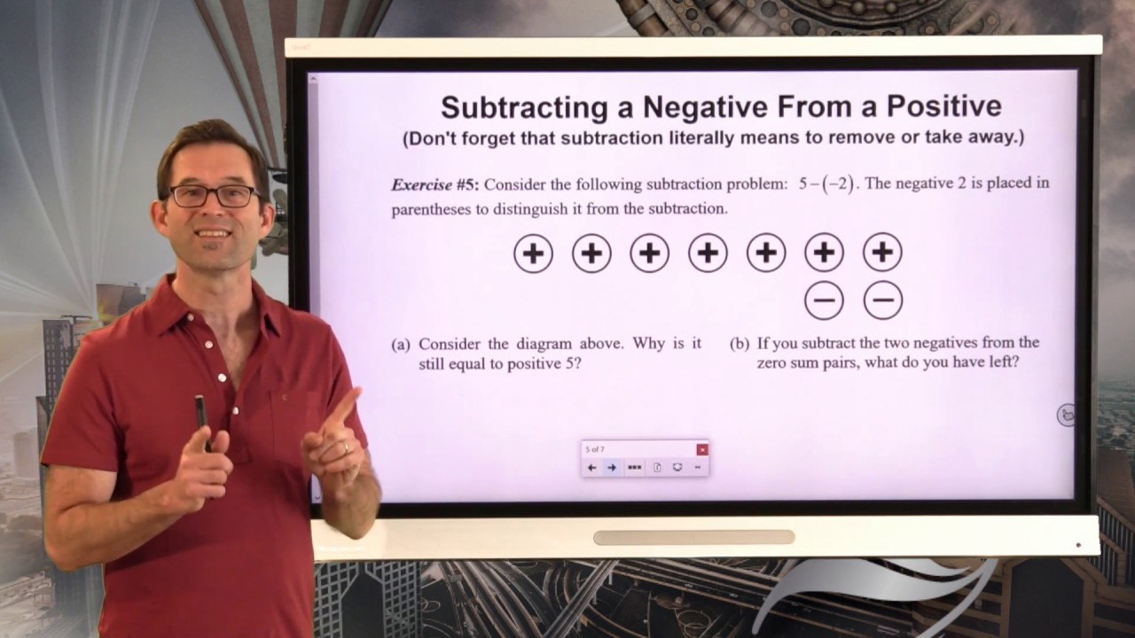 N Gen Math 7 Unit 2 Lesson 4 Subtracting Signed Numbers Youtube