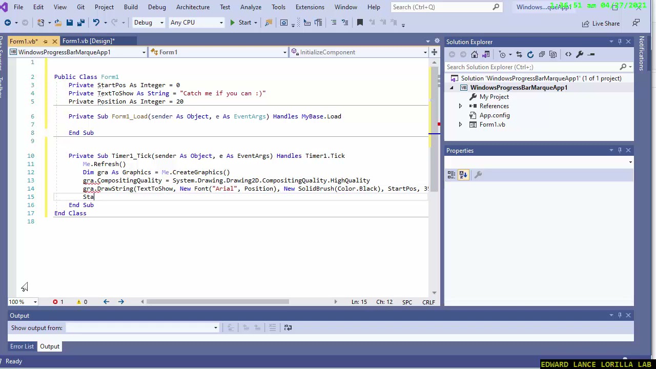 Visual Vb Net Progressbar Marque Youtube