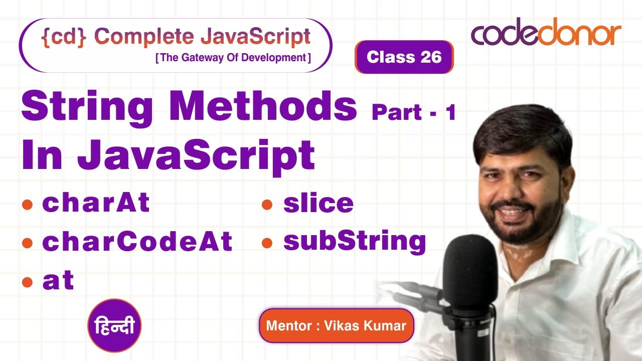 String Methods In Javascript 1 Cd Complete Javascript Course C 26