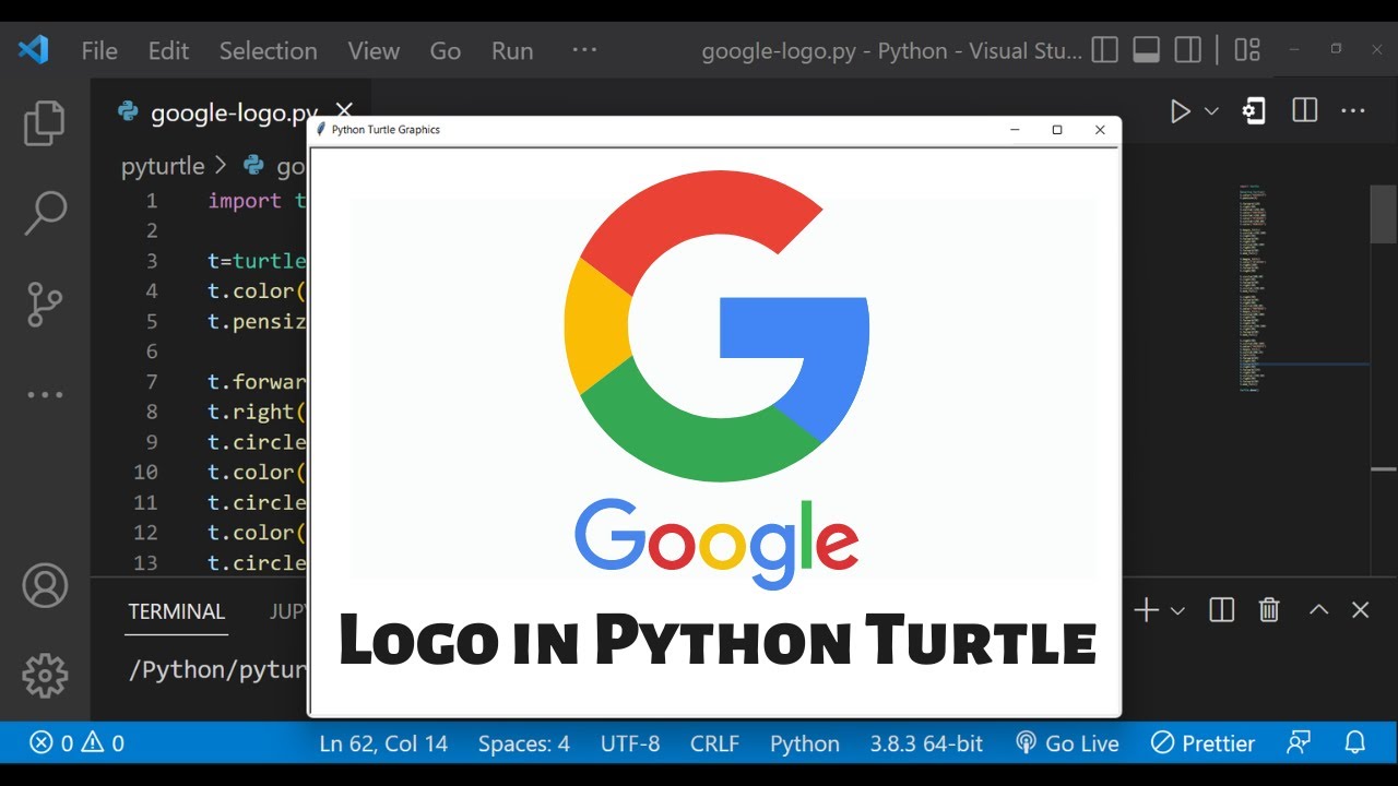 Google Logo Drawing Using Python Turtle Python For Beginners