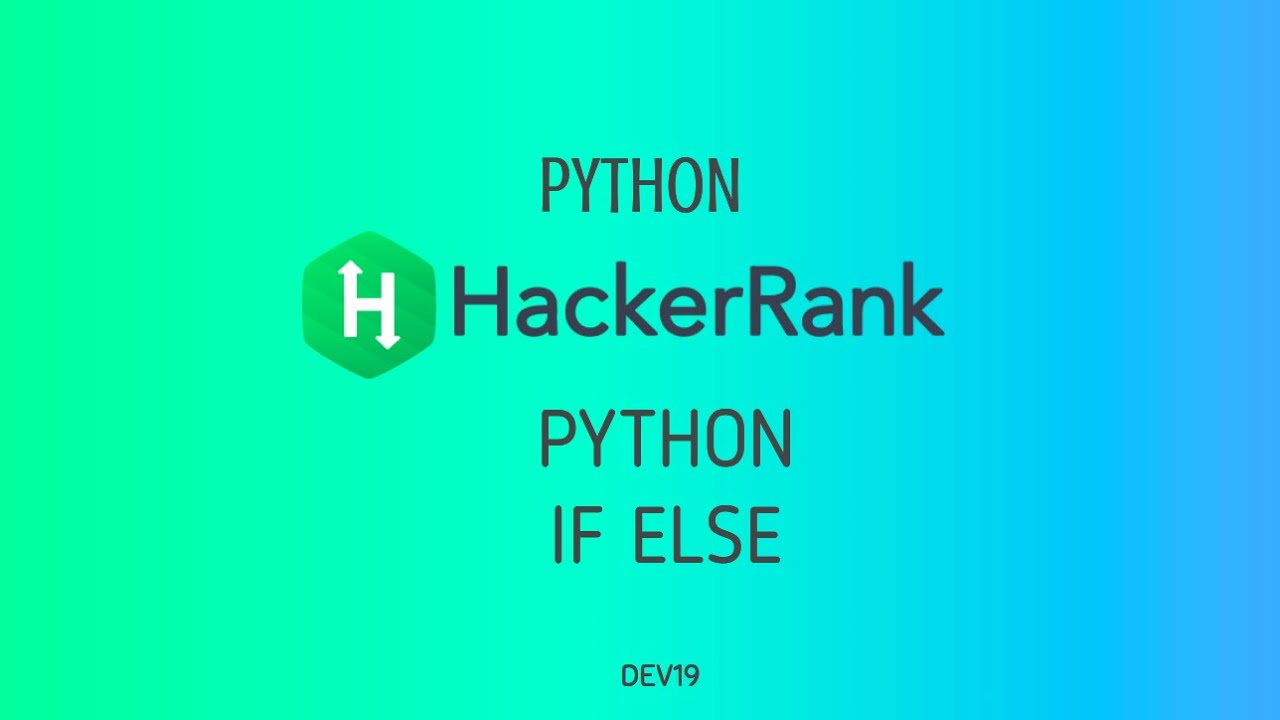 2 Python If Else Hackerrank Python Solutions Youtube