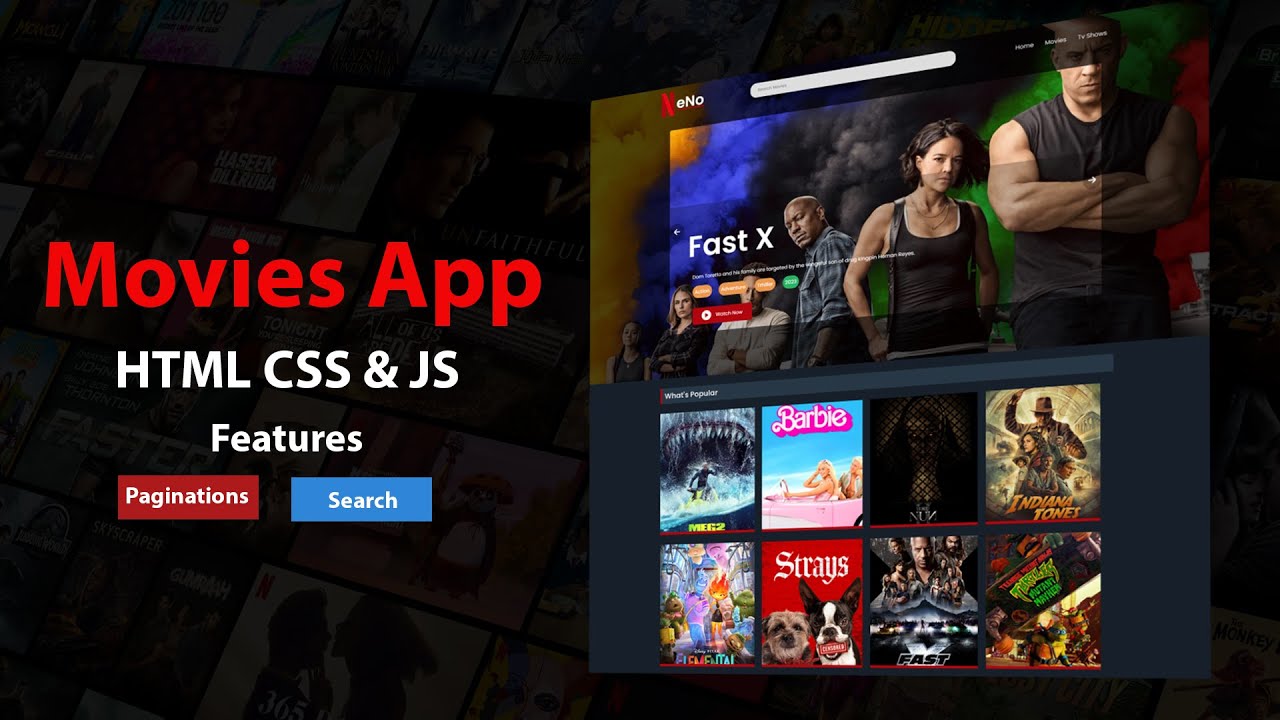 Movies App Using Html Css And Javascript Youtube