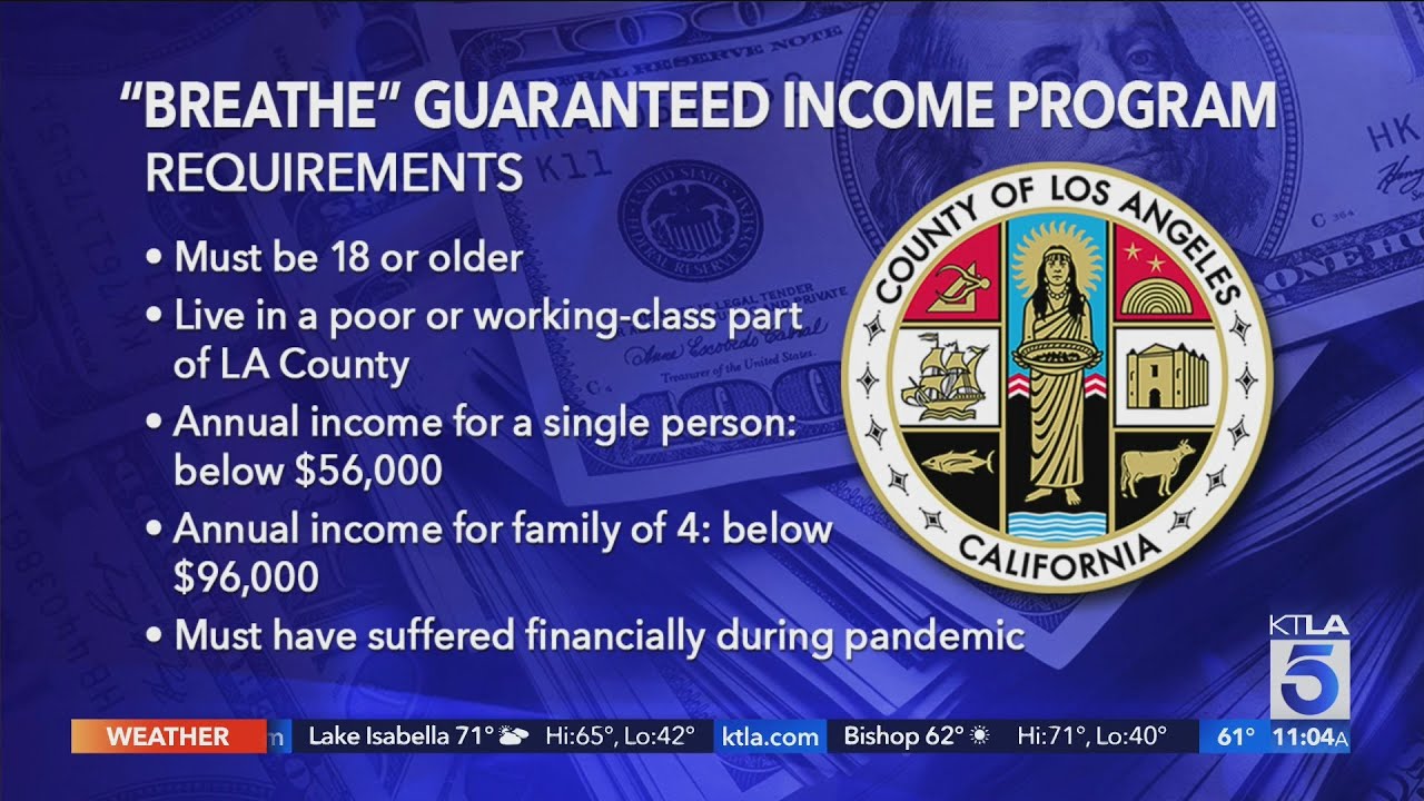 Applications Open For L A County Guaranteed Income Program Youtube