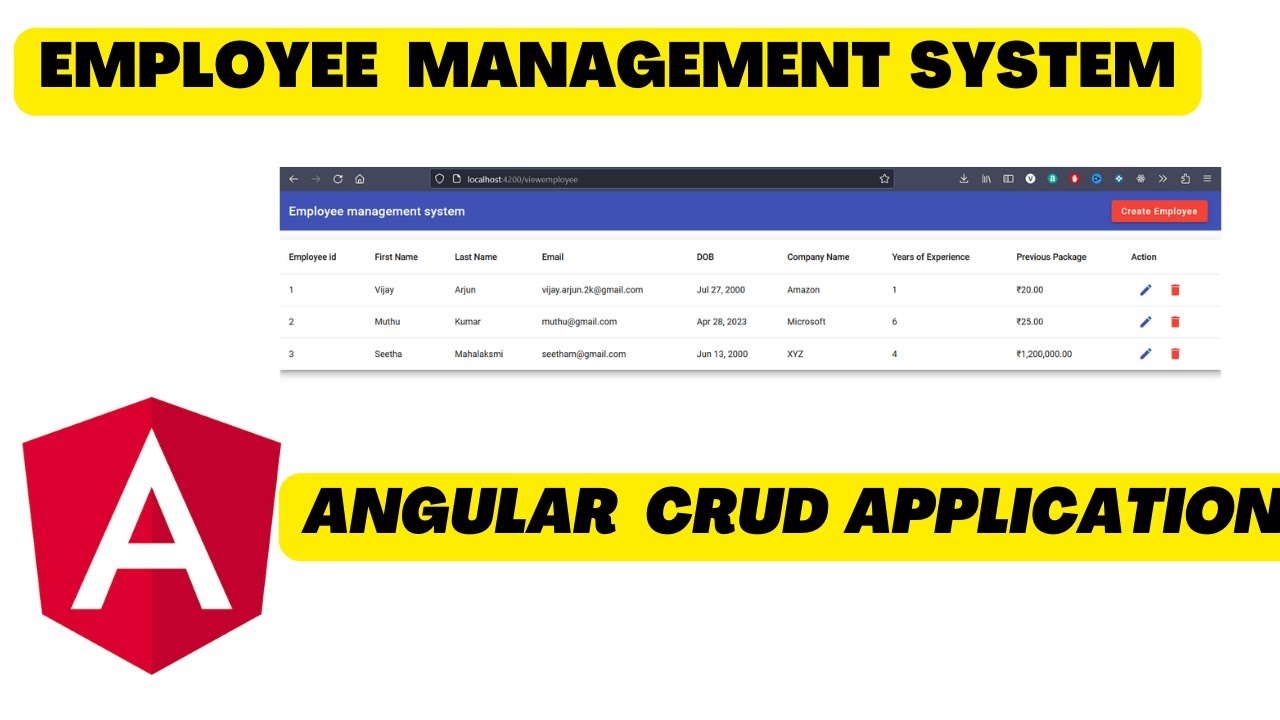 Employee Management System Crud Application Material Ui Json Server