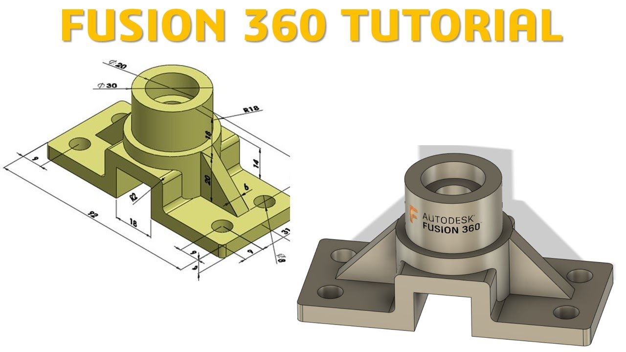 Fusion 360 Tutorial 52 3d Model Basic Beginners Youtube