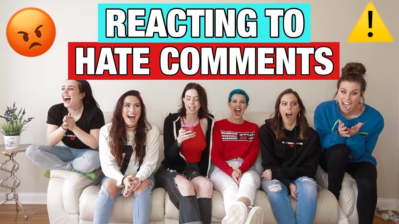 Reacting To Hate Comments Youtube