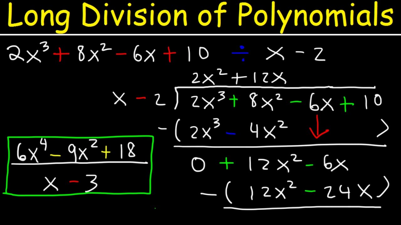 Long Division With Polynomials The Easy Way Youtube
