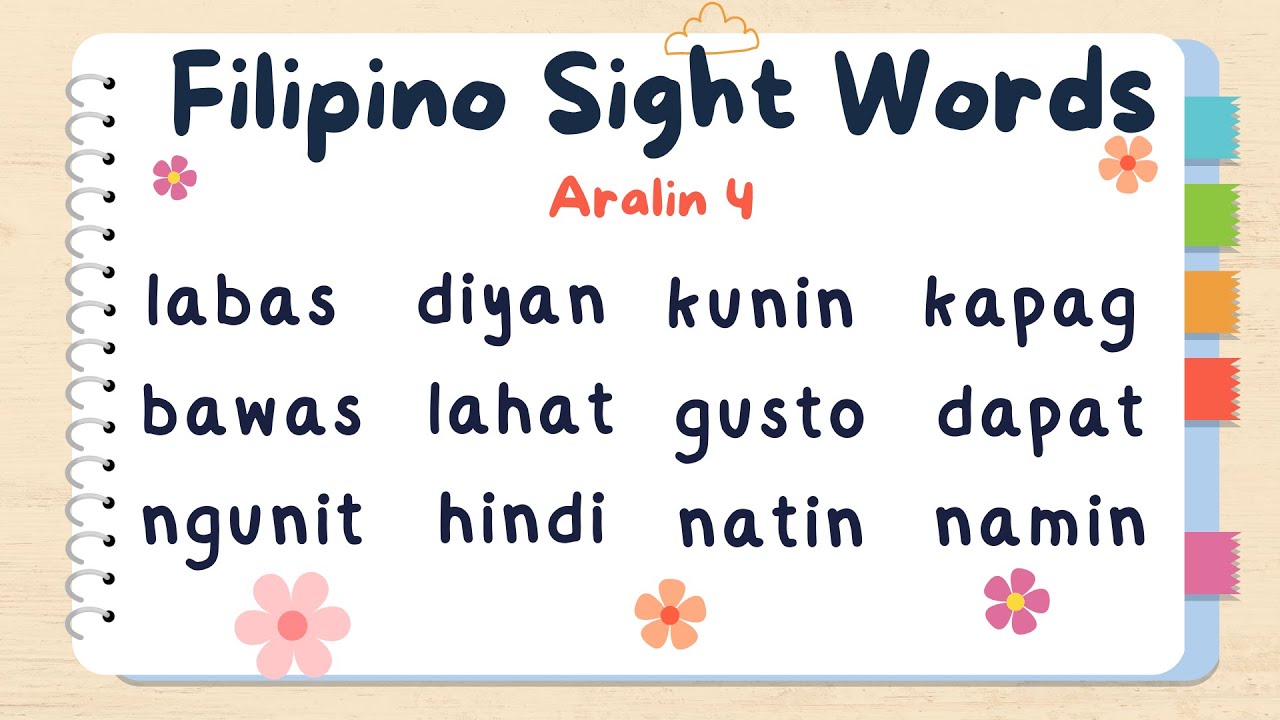 Basic Sight Words In Filipino Eroppa Basic Sight Words In Filipino Eroppa